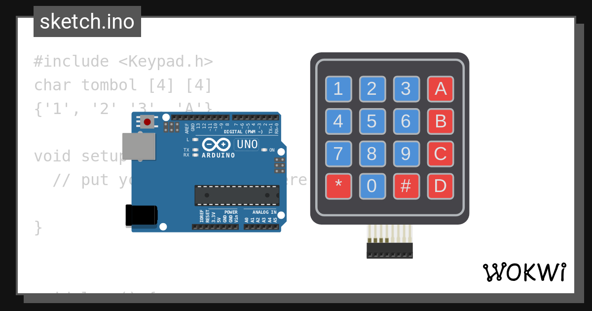 Keypad Try Wokwi Esp32 Stm32 Arduino Simulator 3084