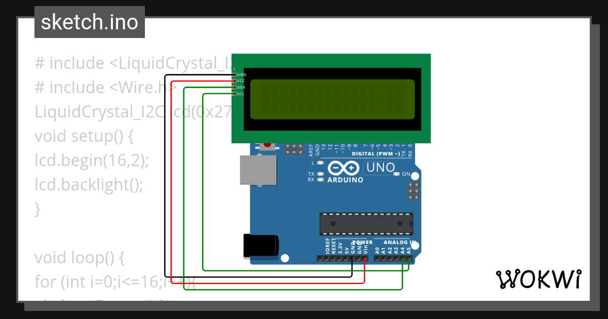 lcd text scroll left to right &right to left - Wokwi ESP32, STM32, Arduino Simulator