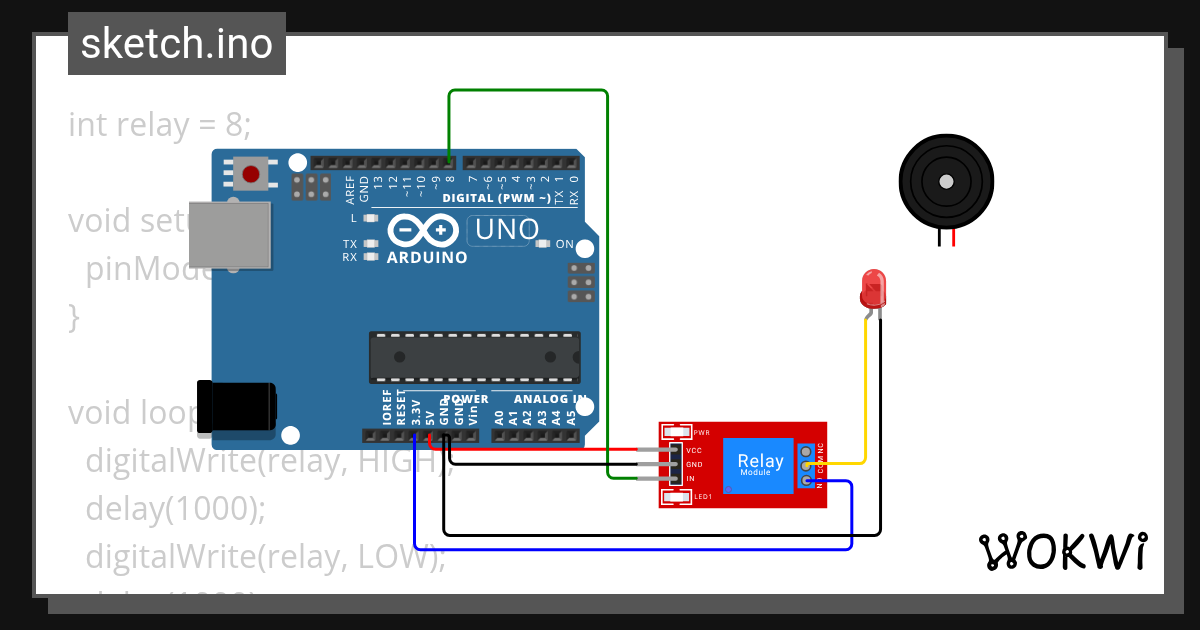 รีเลย์ Wokwi Esp32 Stm32 Arduino Simulator 5675