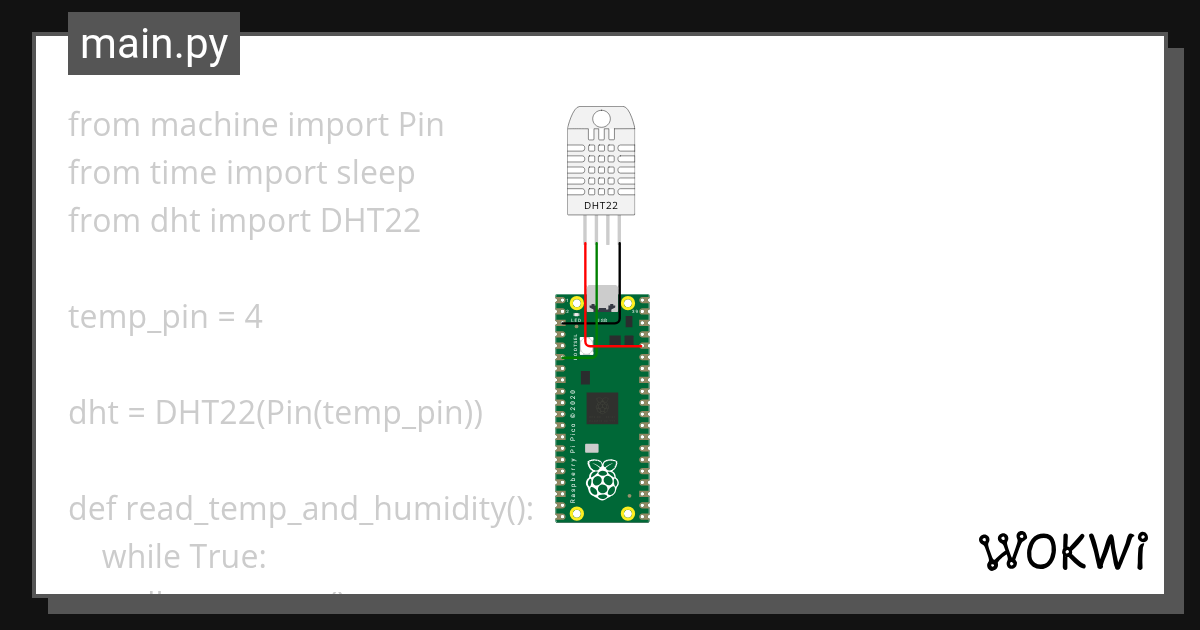 DHT22 - Wokwi ESP32, STM32, Arduino Simulator