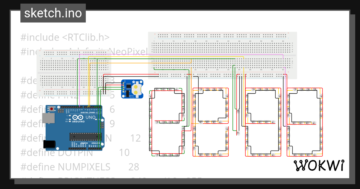 Digital Clock - Wokwi ESP32, STM32, Arduino Simulator