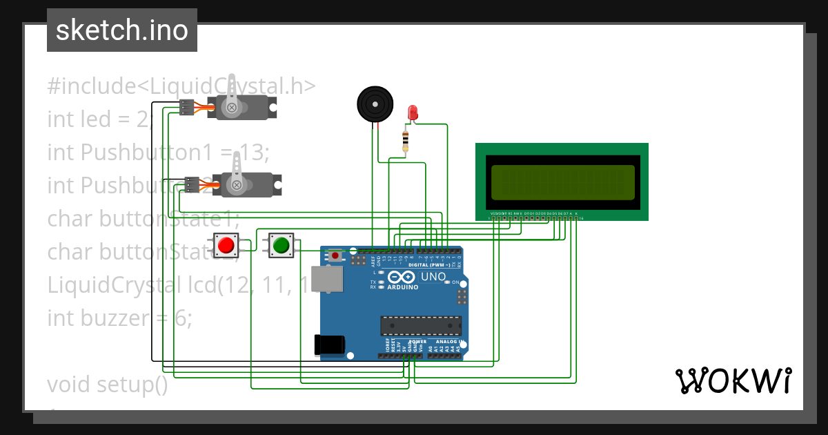 led with pushbutton - Wokwi ESP32, STM32, Arduino Simulator