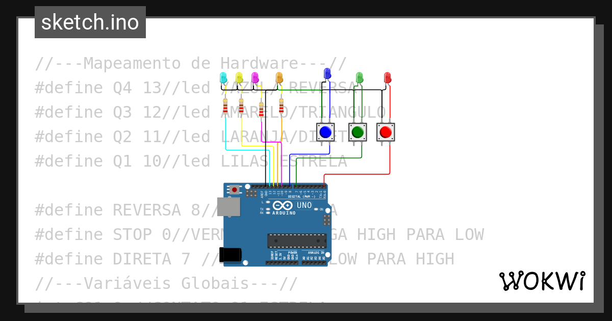 Partida Estrela Triangulo E Com ReversÃo Copy Wokwi Esp32 Stm32 Arduino Simulator 