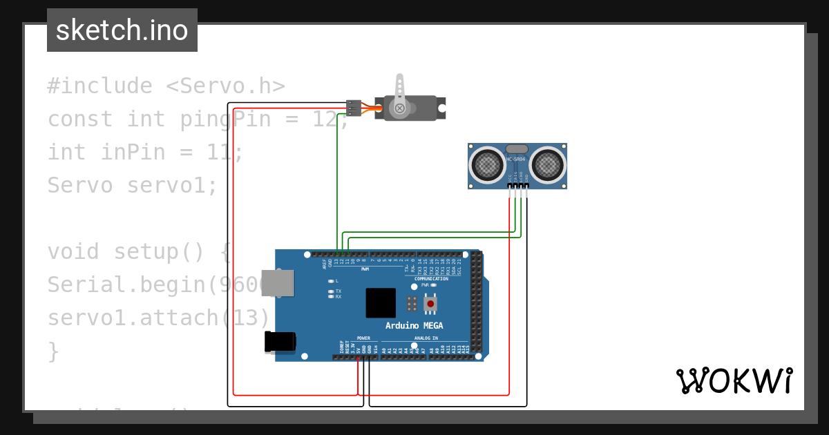 ถังขยะอัตโนมัติ เลขที่ 07 Se21 Wokwi Esp32 Stm32 Arduino Simulator
