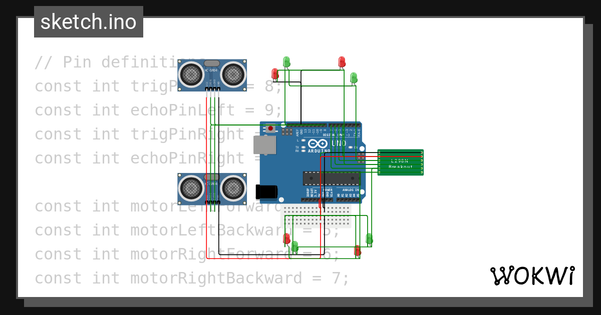 Self Drive Ardino Simulator Wokwi Esp32 Stm32 Arduino Simulator