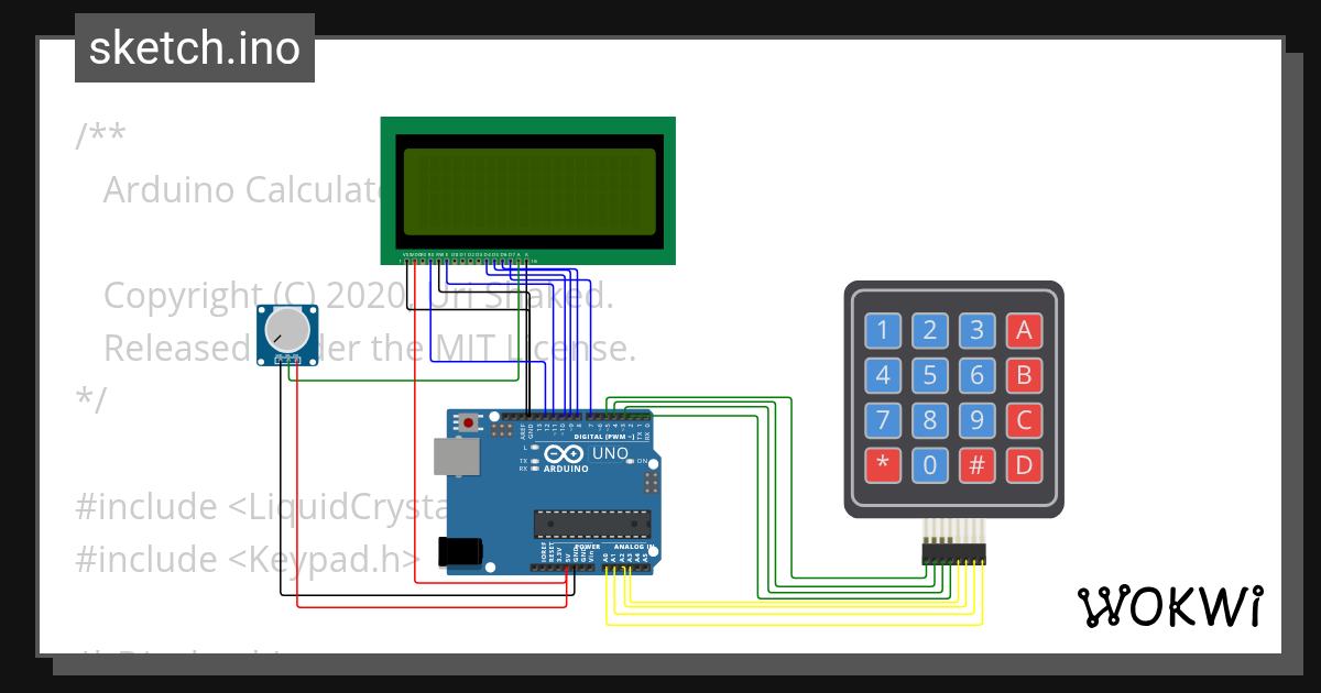 calculator ^ 2 - Wokwi ESP32, STM32, Arduino Simulator