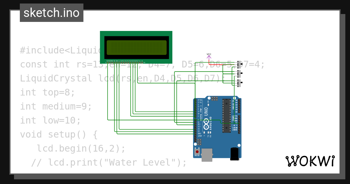 Waterlevel Wokwi Esp32 Stm32 Arduino Simulator