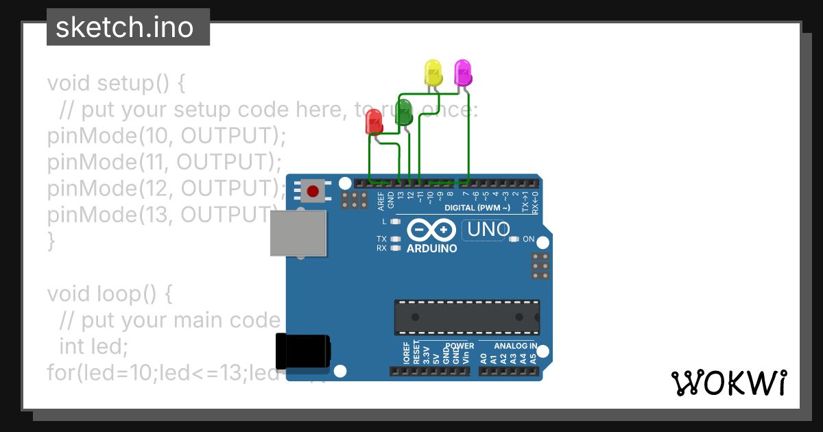 Monu1LEDs Blink ALternative Wokwi ESP32 STM32 Arduino Simulator