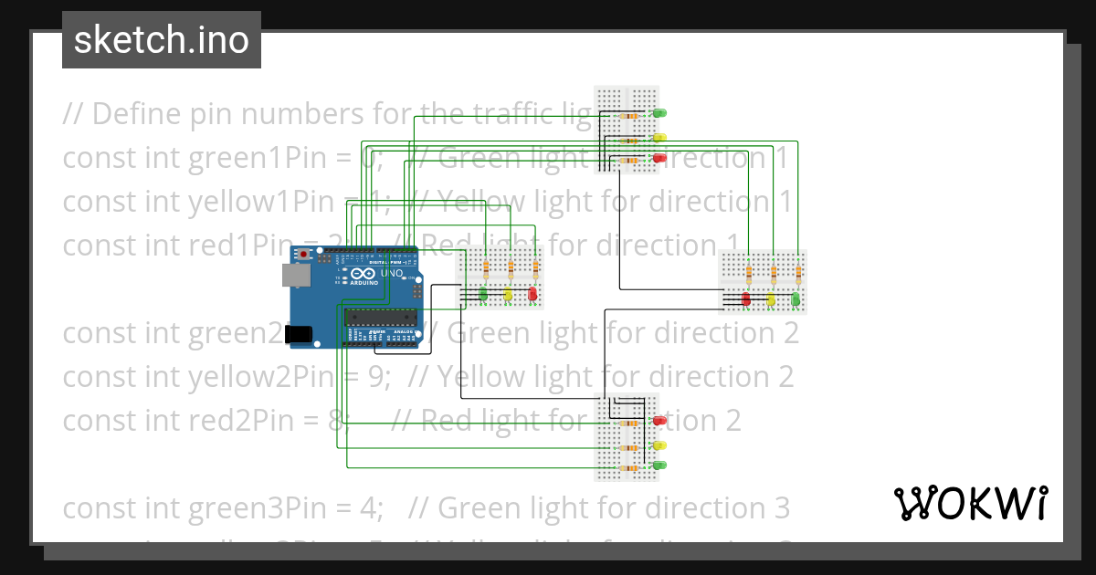 Stoplicht - Wokwi ESP32, STM32, Arduino Simulator