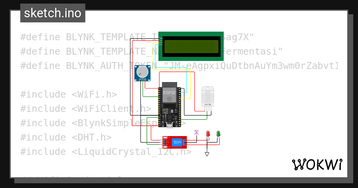 Smart Fermentasi Tempe Wokwi Esp32 Stm32 Arduino Simulator