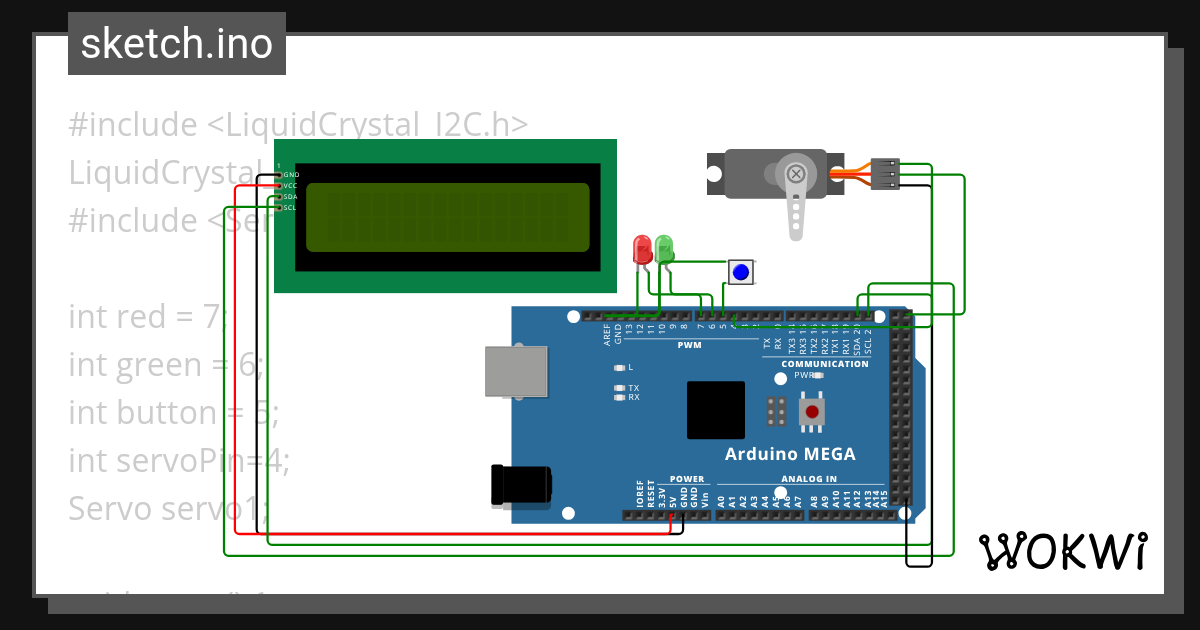 Automatic Gate Wokwi Esp32 Stm32 Arduino Simulator 