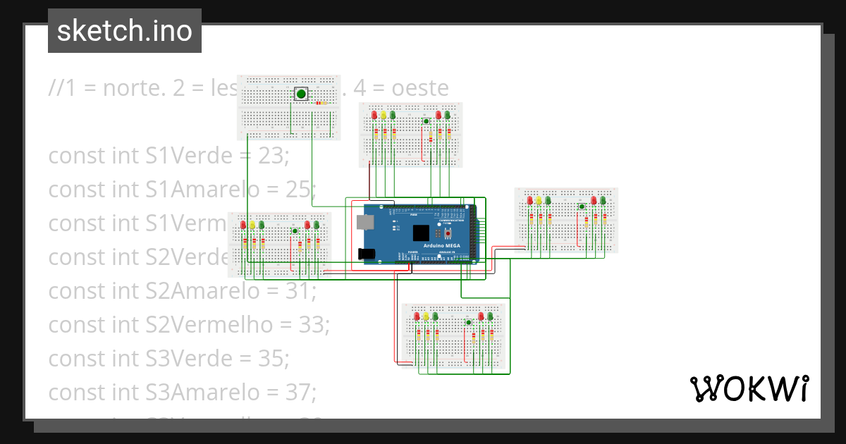 semaforo - Wokwi ESP32, STM32, Arduino Simulator