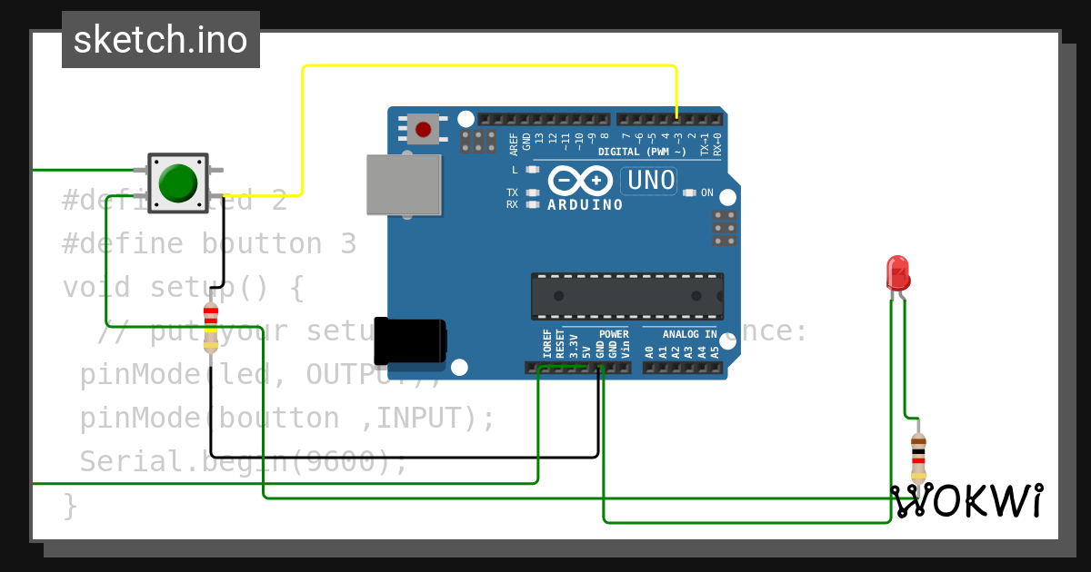 Boutton Led Wokwi Esp32 Stm32 Arduino Simulator 3642