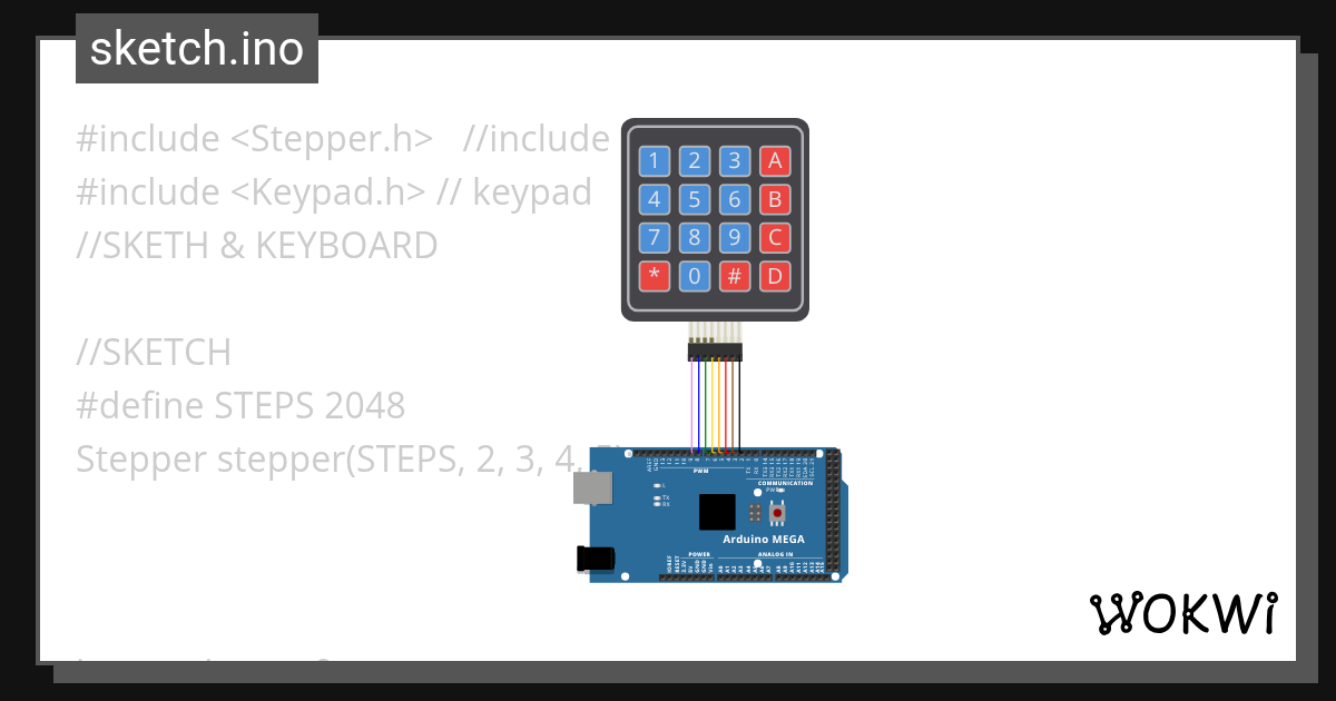 Arduino 6/18 keyboard - Wokwi ESP32, STM32, Arduino Simulator
