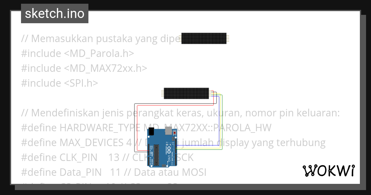 Running tex - Wokwi ESP32, STM32, Arduino Simulator