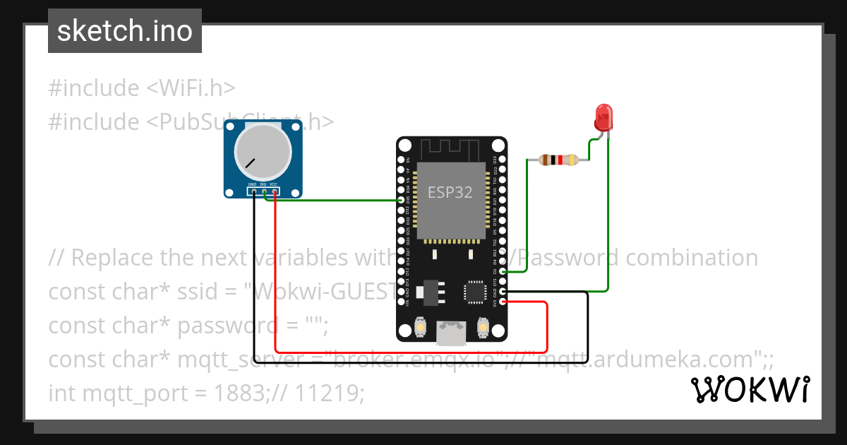Potentiometer Led Copy Wokwi Esp32 Stm32 Arduino Simulator