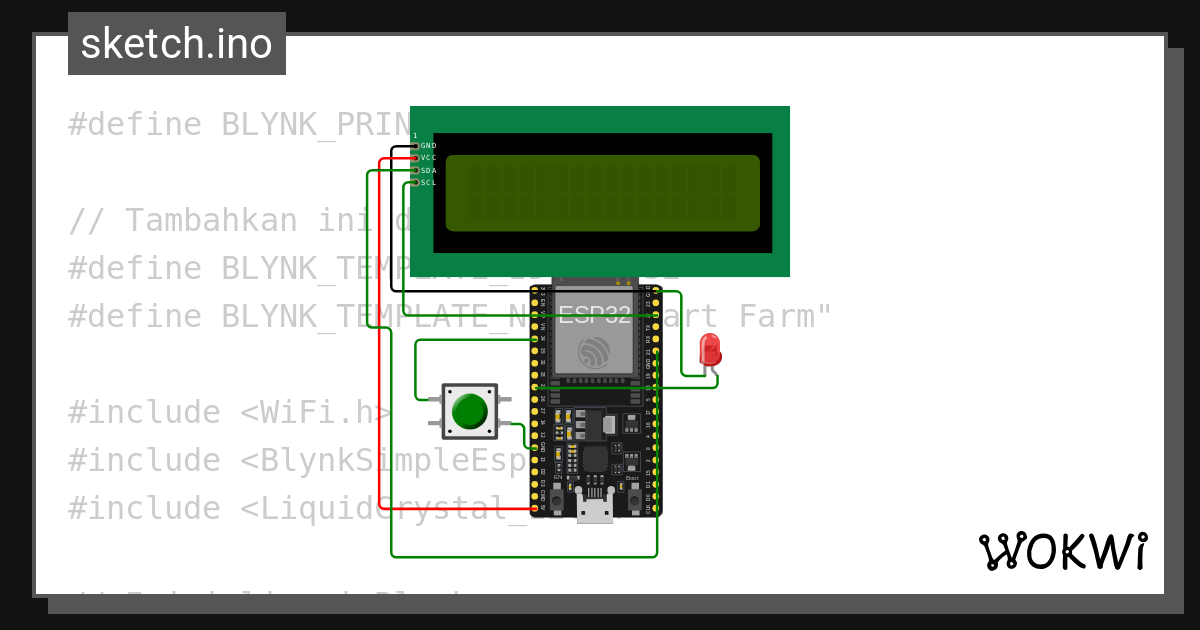 Smart Farm Tanpa Html Wokwi Esp32 Stm32 Arduino Simulator