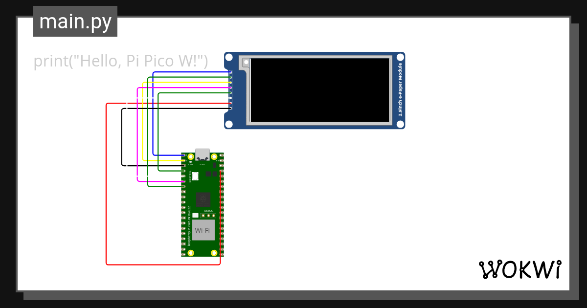 Pico Epaper Wokwi Esp32 Stm32 Arduino Simulator