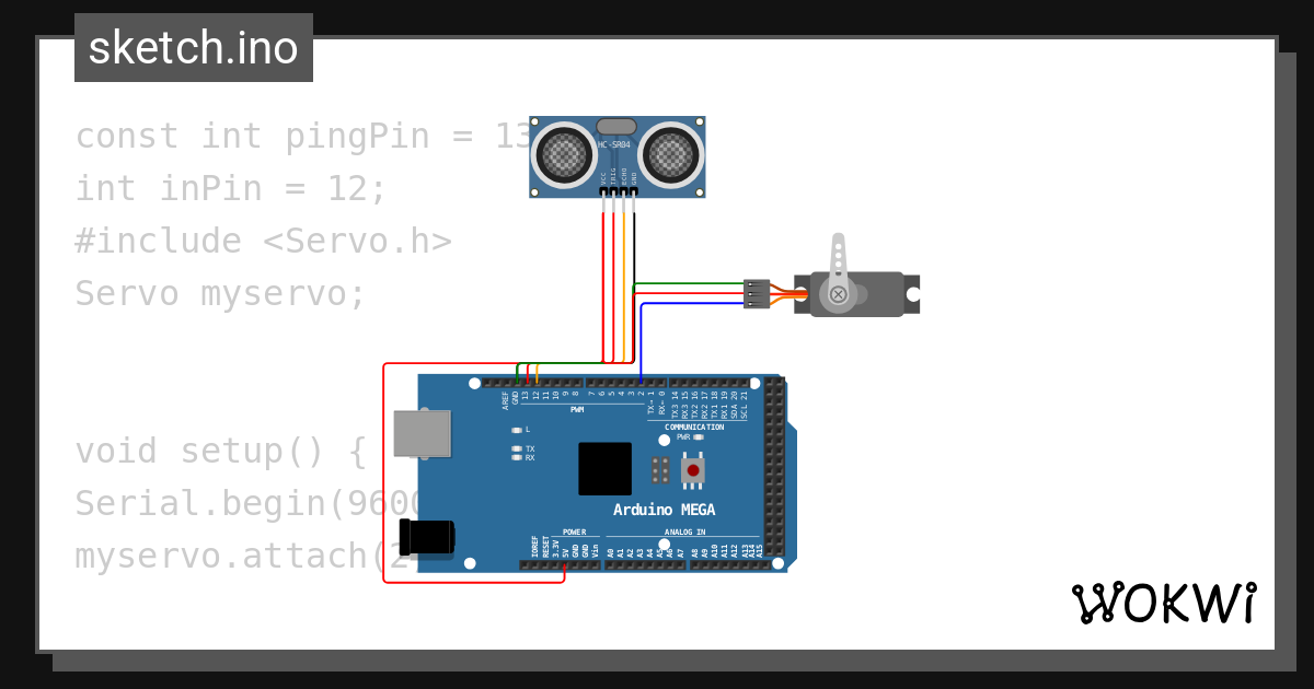 ถังขยะอัตโนมัติ 11 Se24 Wokwi Esp32 Stm32 Arduino Simulator