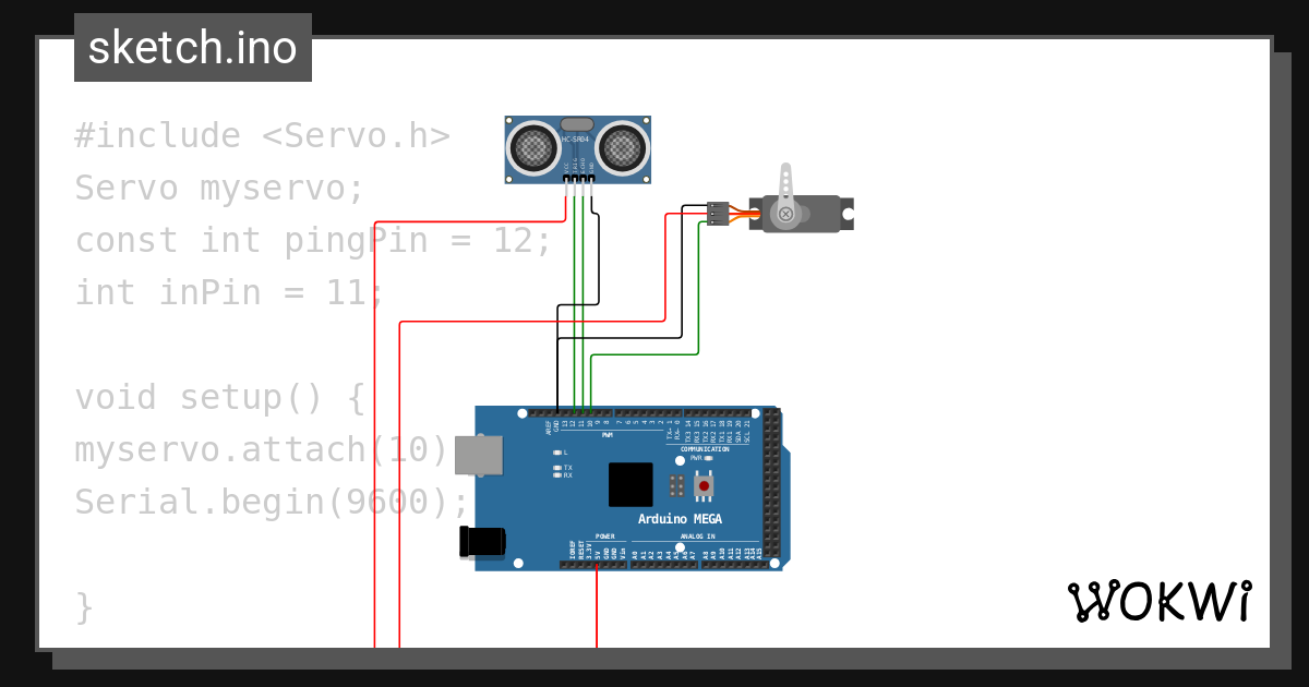 ถังขยะอัตโนมัติ 37 Se24 Wokwi Esp32 Stm32 Arduino Simulator 