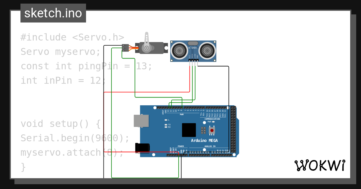 ถังขยะอัตโนมัติ 33 Se24 Wokwi Esp32 Stm32 Arduino Simulator 4105