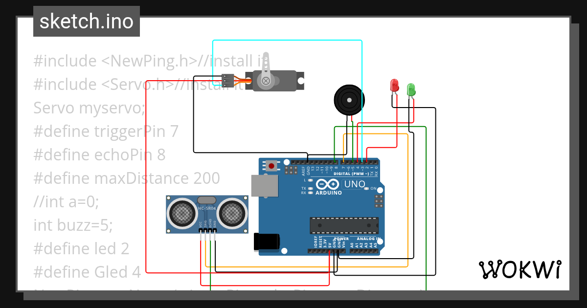 Ultrasonic_Servo_Parking Gate Copy (2) - Wokwi ESP32, STM32, Arduino Simulator