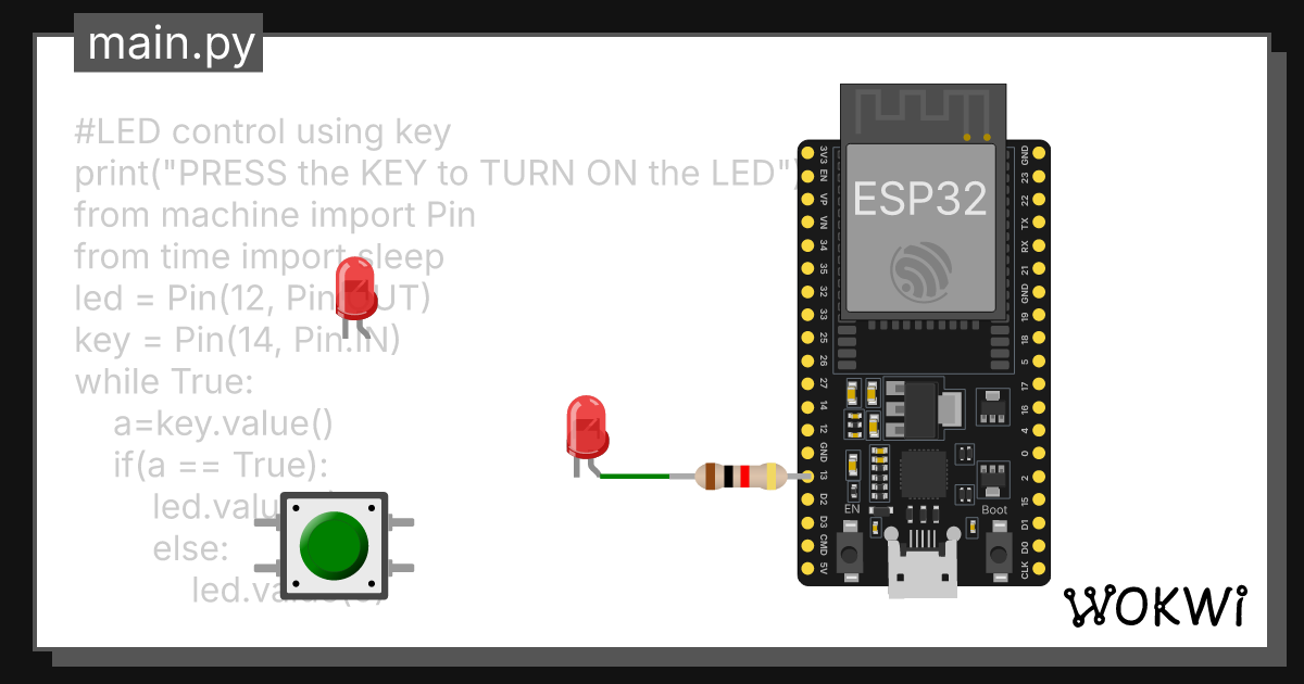 Blink LED - Wokwi ESP32, STM32, Arduino Simulator