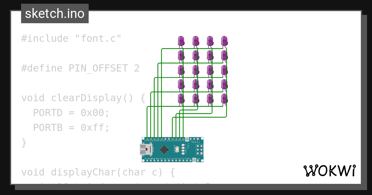 Arduino Matrix Wokwi Esp32 Stm32 Arduino Simulator 4387