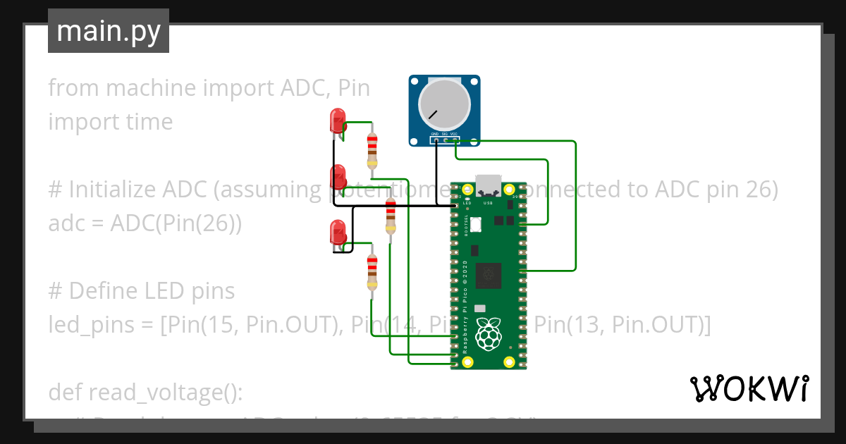 Ledpotentiometer Wokwi Esp32 Stm32 Arduino Simulator