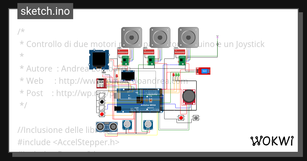 2 Motor Joy - Wokwi ESP32, STM32, Arduino Simulator