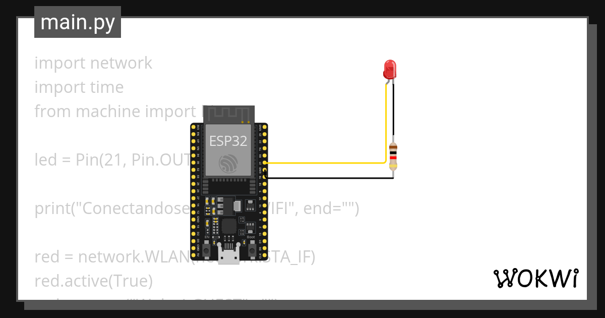Ejercicio 03-07-24 Wifi - Wokwi ESP32, STM32, Arduino Simulator Ejercicio 03-07-24 Wifi - Wokwi ESP32, STM32, Arduino Simulator