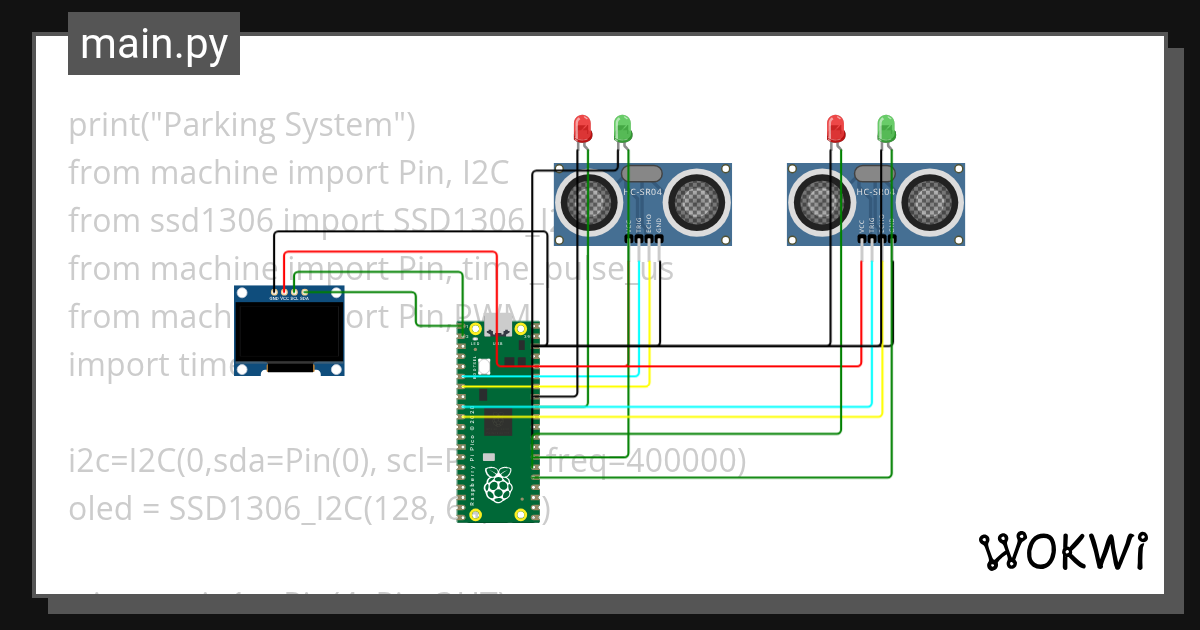 Ultrasonic_Oled Copy - Wokwi ESP32, STM32, Arduino Simulator