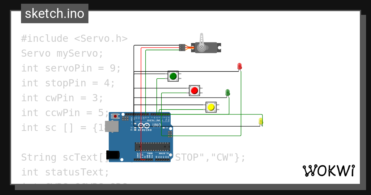 Servoled Wokwi Esp32 Stm32 Arduino Simulator