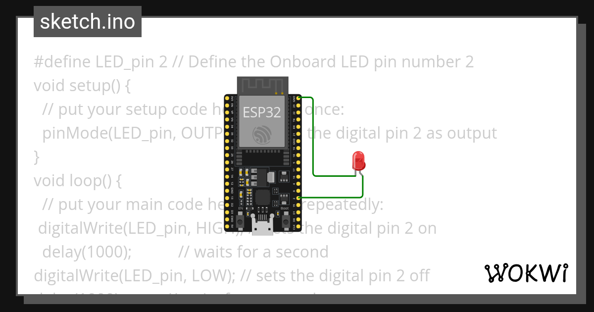 Singleled Copy Wokwi Esp32 Stm32 Arduino Simulator 