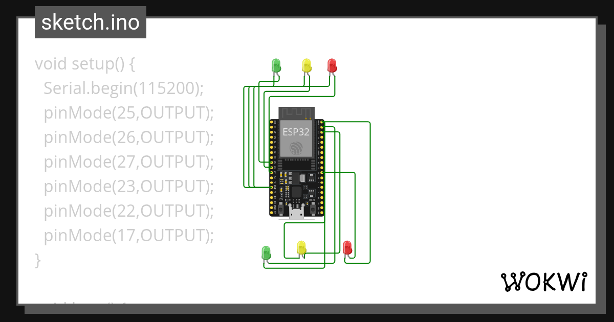 1ST PROJECT - Wokwi ESP32, STM32, Arduino Simulator