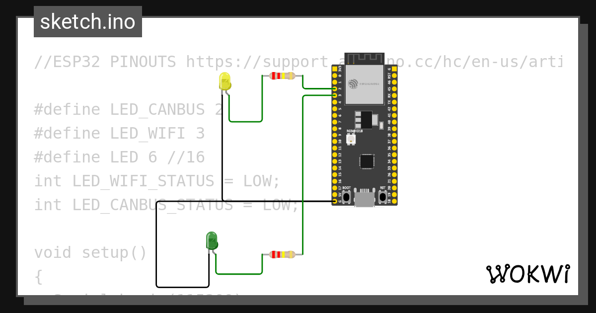 Esp32 Blink2 Wokwi Esp32 Stm32 Arduino Simulator