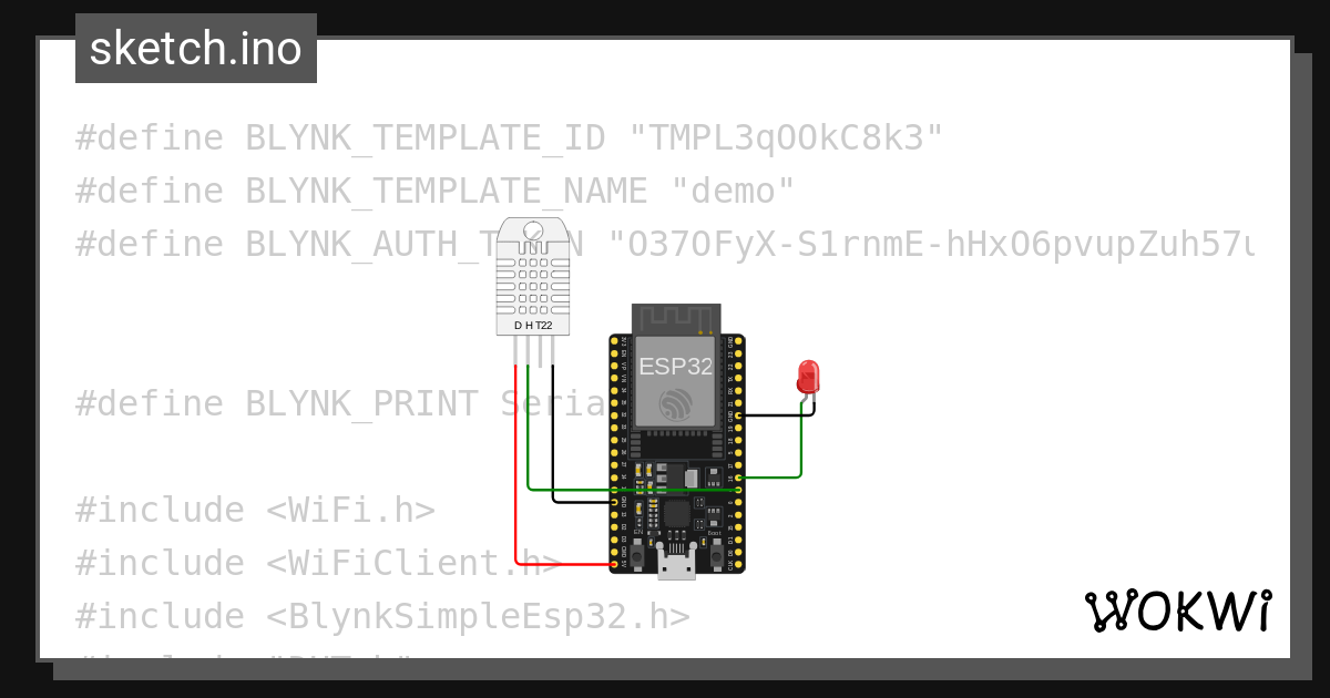 Temperature Detector Wokwi Esp32 Stm32 Arduino Simulator 2050
