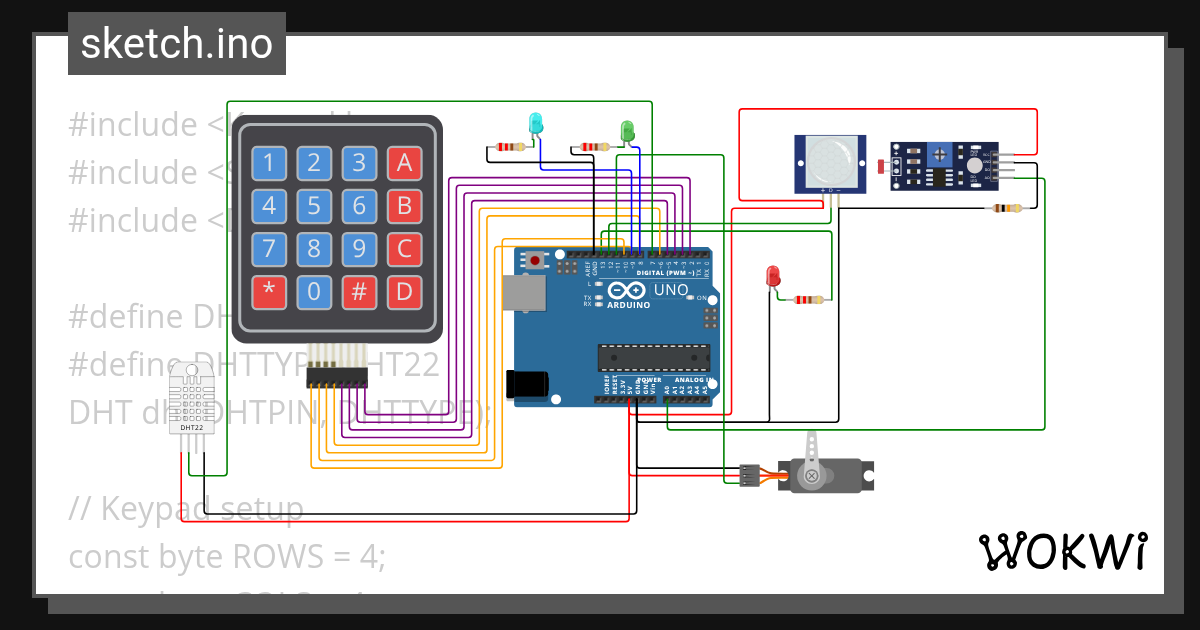 home automation - Wokwi ESP32, STM32, Arduino Simulator