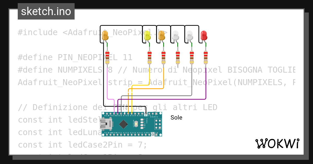 Presepe Led Wokwi Esp32 Stm32 Arduino Simulator 6945
