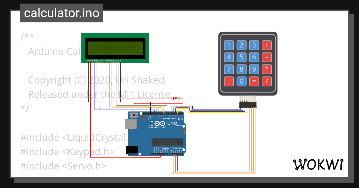 calculator.ino Copy - Wokwi ESP32, STM32, Arduino Simulator