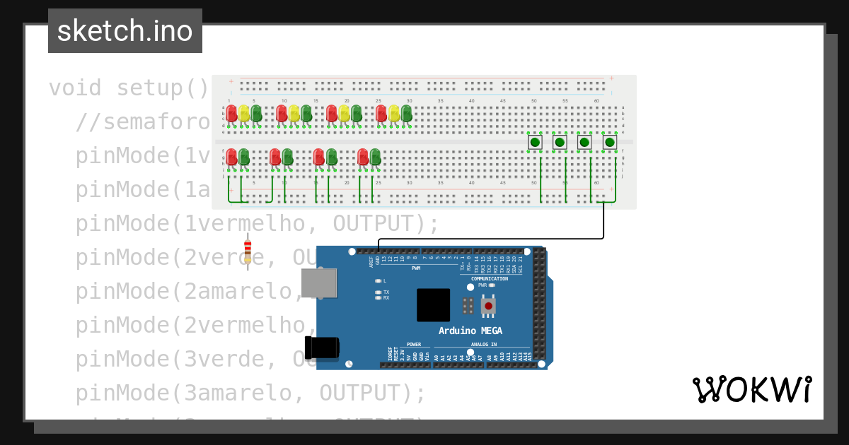Cruzamento Semàforos Wokwi Esp32 Stm32 Arduino Simulator