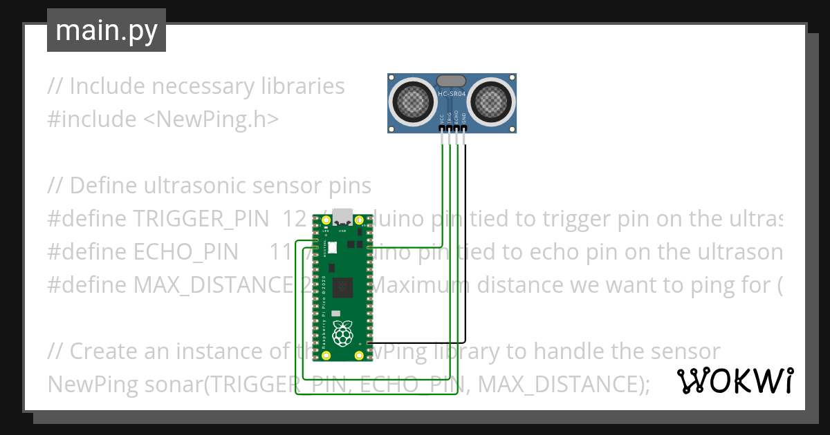 Ulra Sonic Sensor Wokwi Esp32 Stm32 Arduino Simulator 9399
