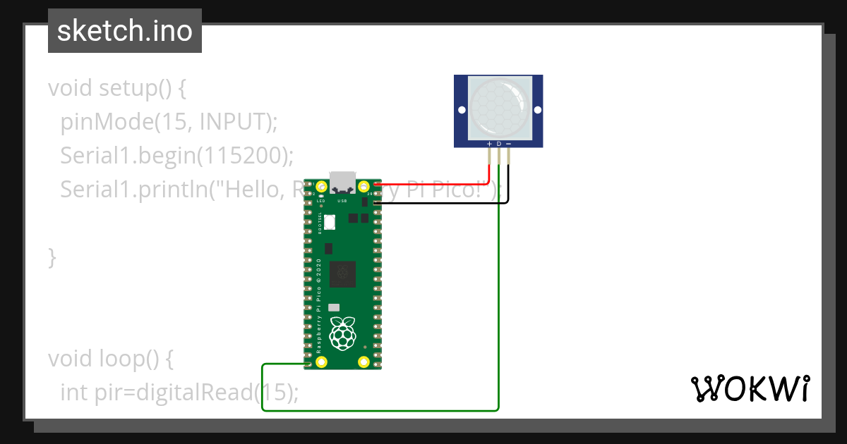 Pir Sensor Wokwi Esp32 Stm32 Arduino Simulator