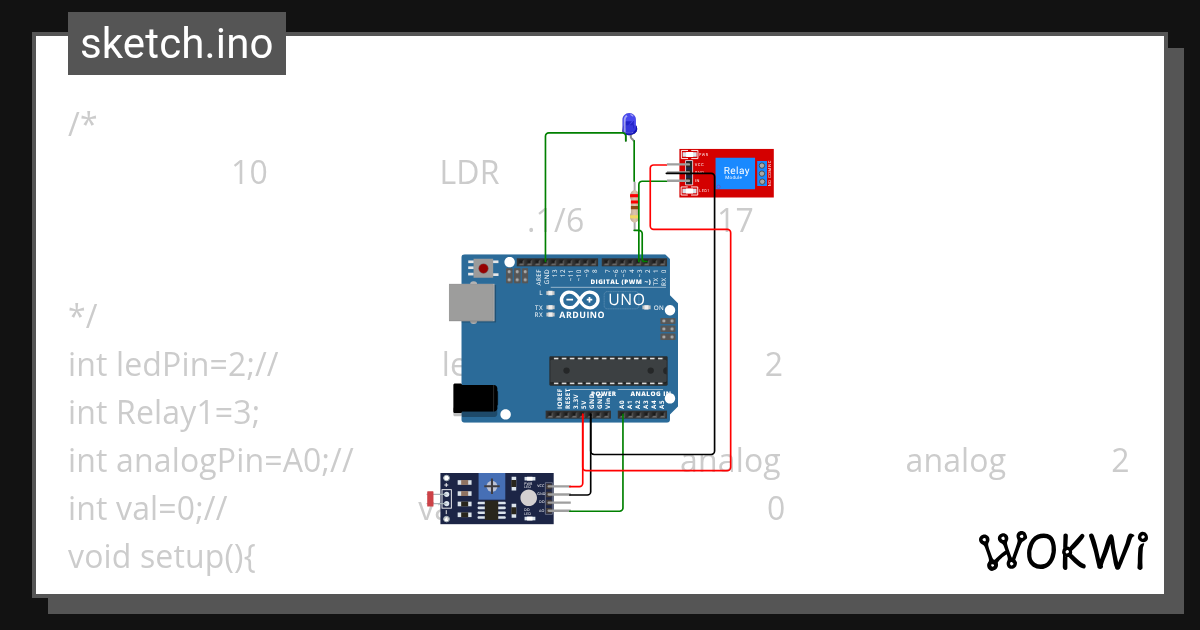 ใบงานที่ 10 เซนเซอร์ldr Wokwi Esp32 Stm32 Arduino Simulator 1559