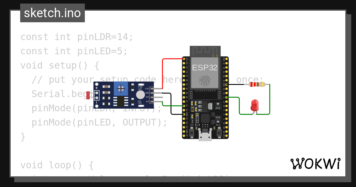 Practica 3sensor De Fotoresistencia Wokwi Esp32 Stm32 Arduino Simulator 5837
