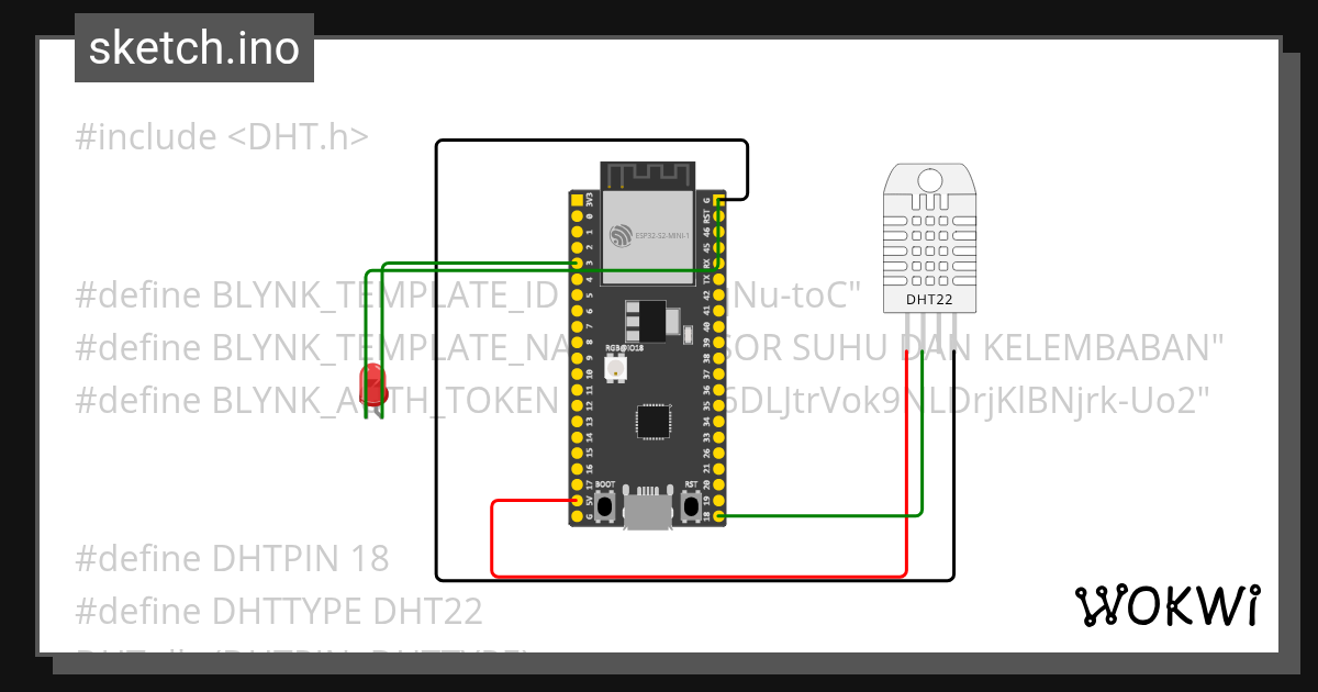 NodeMCU dan ESP8266 ke Sensor DHT11 Copy (2) - Wokwi ESP32, STM32, Arduino Simulator