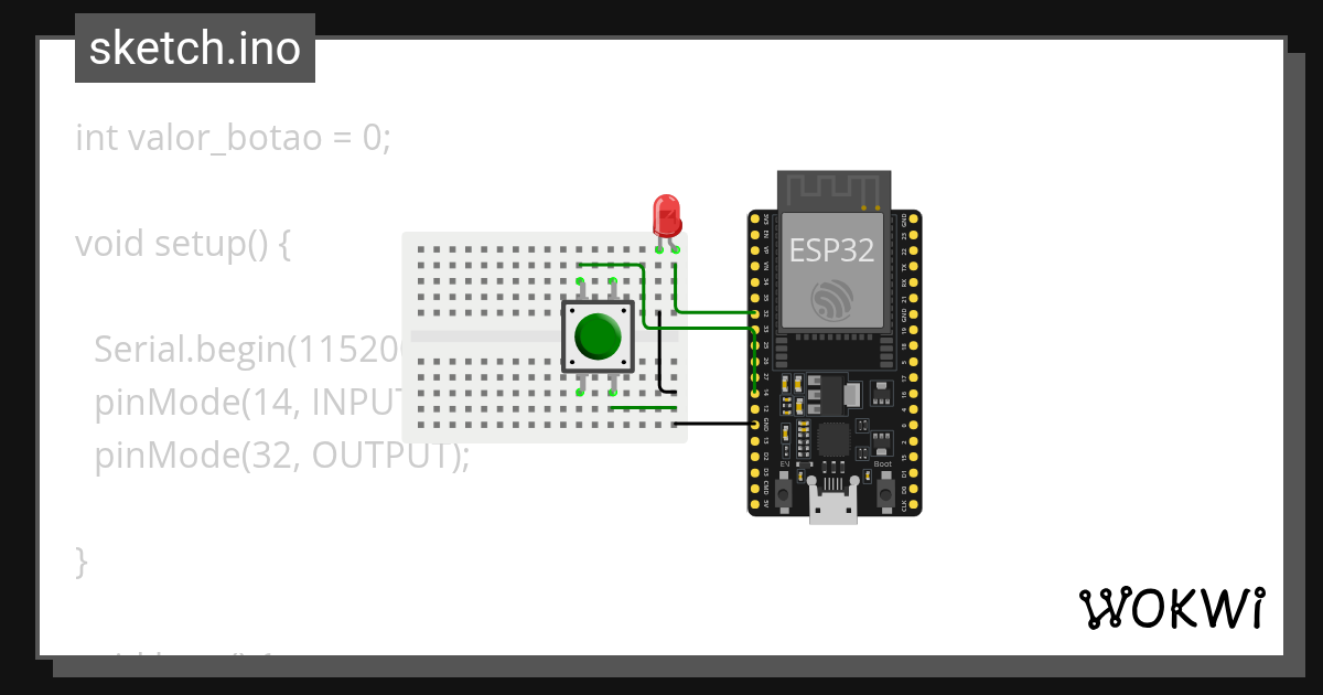 Entrada Digital Wokwi Esp32 Stm32 Arduino Simulator 0941