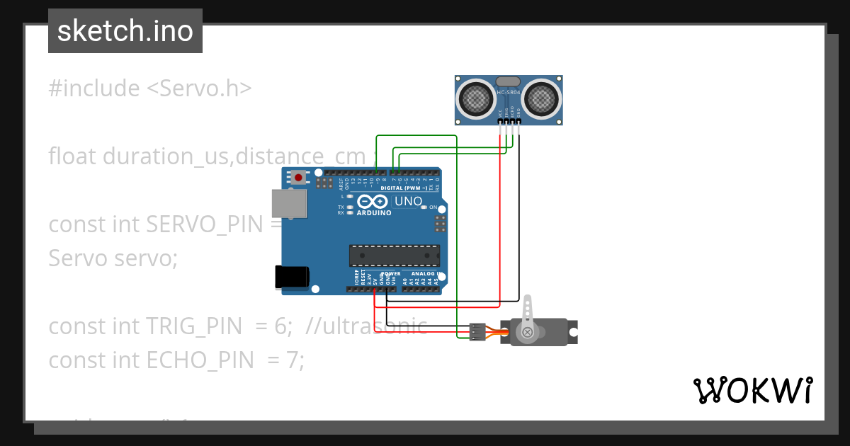 Ultrasonicservo Wokwi Esp32 Stm32 Arduino Simulator 7625