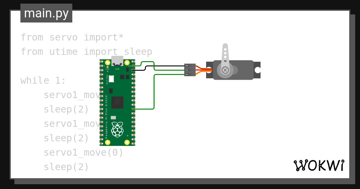 Servo Motor Tuto Wokwi Esp32 Stm32 Arduino Simulator 5665