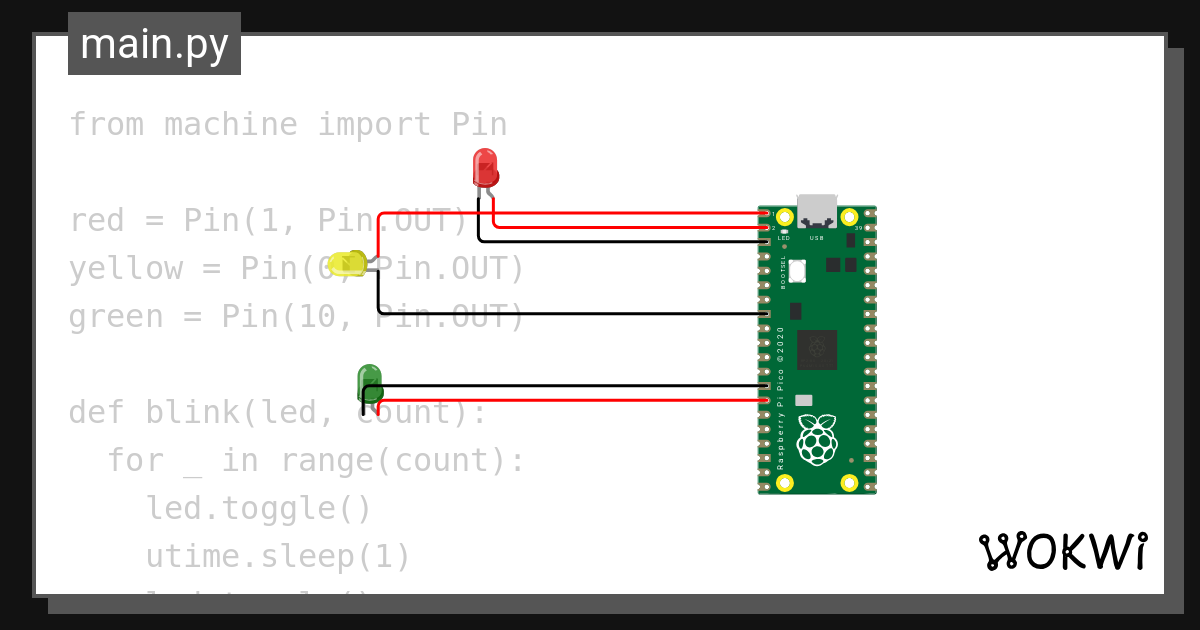 Blink With Micropython Copy Wokwi Esp32 Stm32 Arduino Simulator